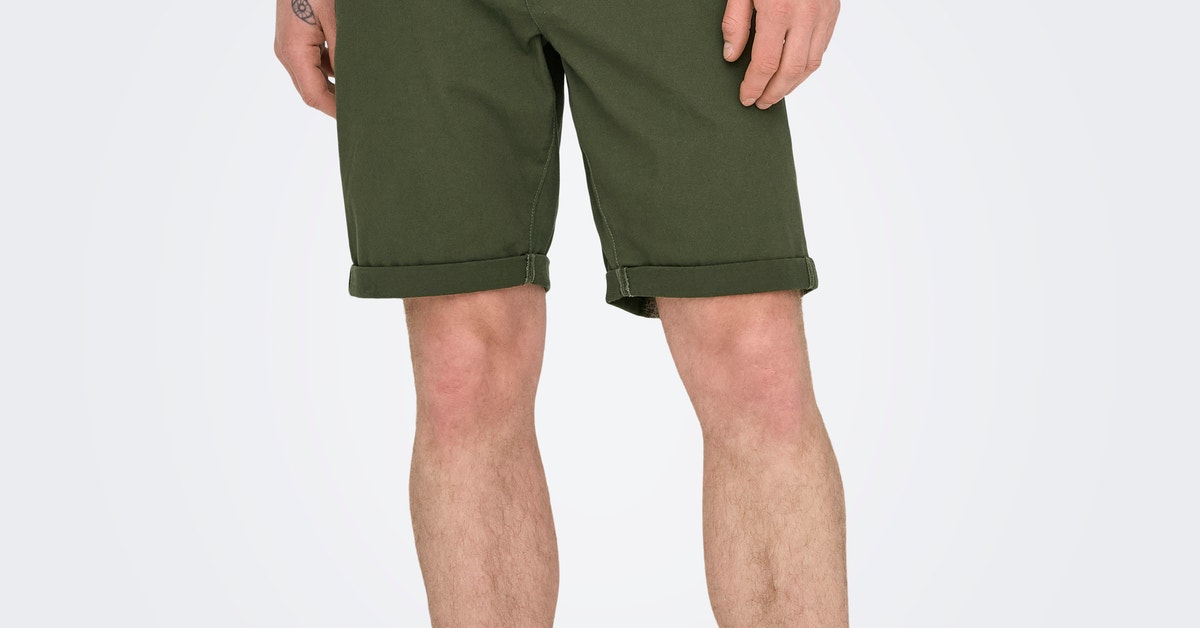 Shorts Regular Fit | Vert foncé | ONLY & SONS®