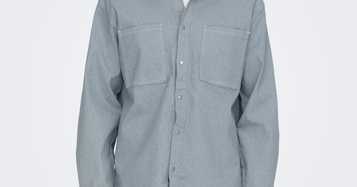ONSDAGO Camisa vaquera | Gris claro | ONLY & SONS®