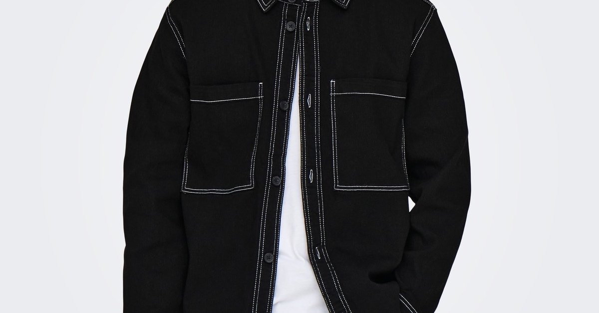 ONSDAGO Camisa chaqueta | Negro | ONLY & SONS®